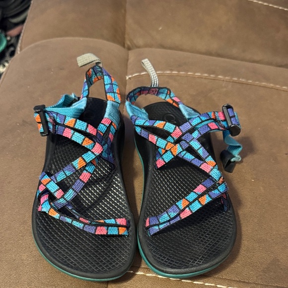 Chaco | Shoes | Chaco Blue And Red Adventure Sandals With Zstrap Design ...